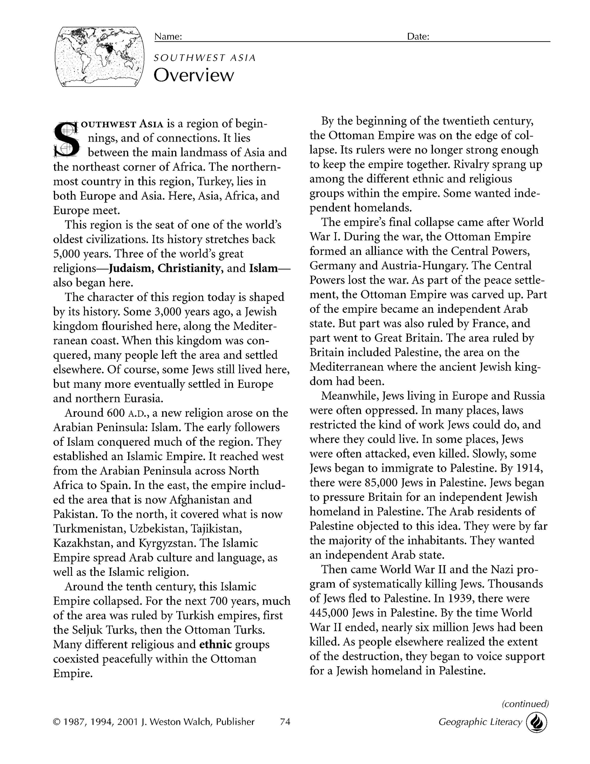 Geographic Literacy Book | Geography Books | Geography Textbooks ...