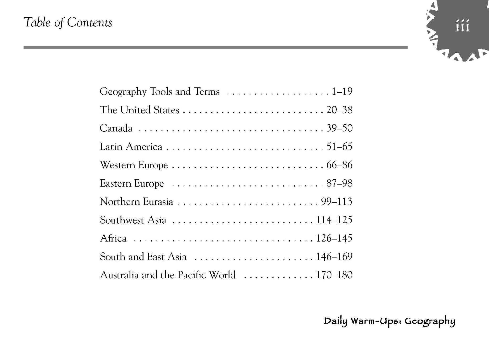 Daily Warm Ups Geography Level 1 Book | Geography Books | Geography ...