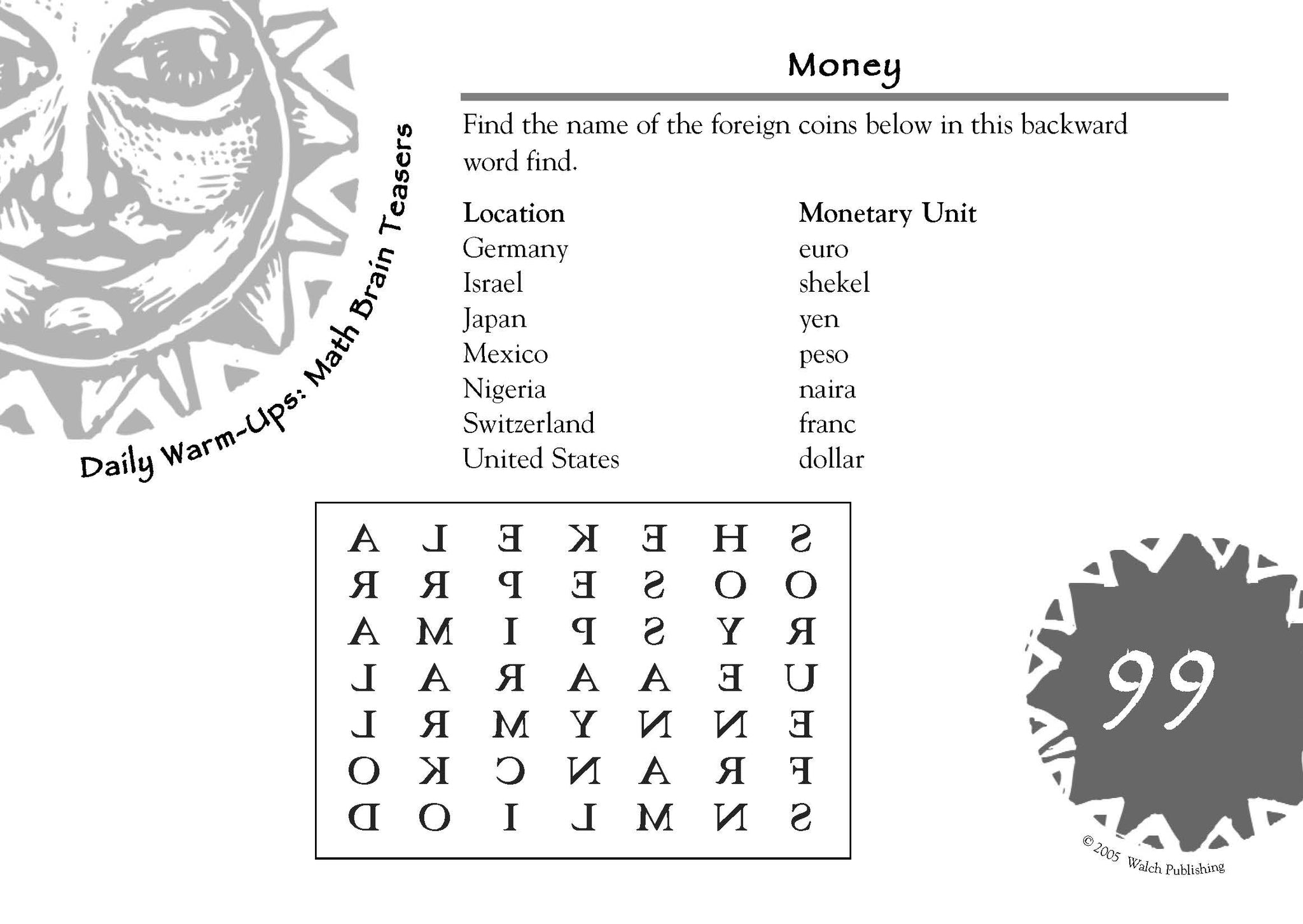 Daily Warm Ups Math Brain Teasers Level 1 Book | Maths Books | Maths ...