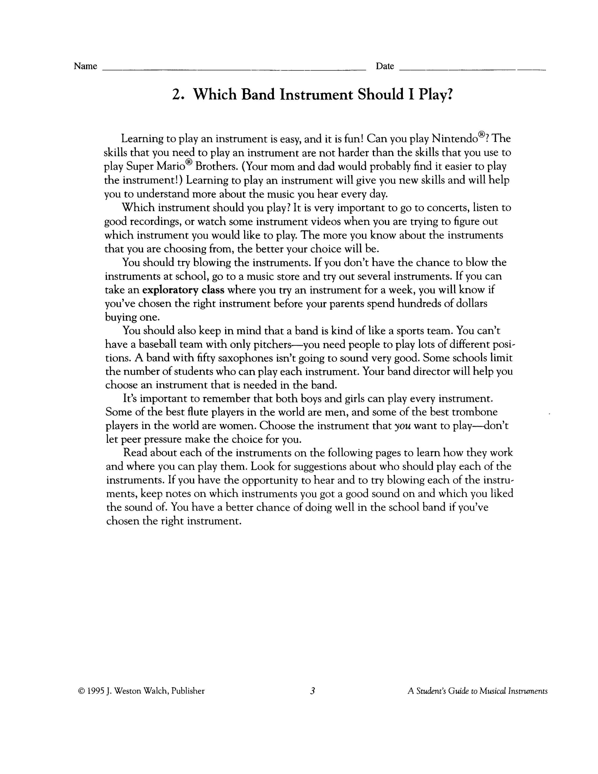 A Student's Guide to Musical Instruments Book | Music Books | Hal ...