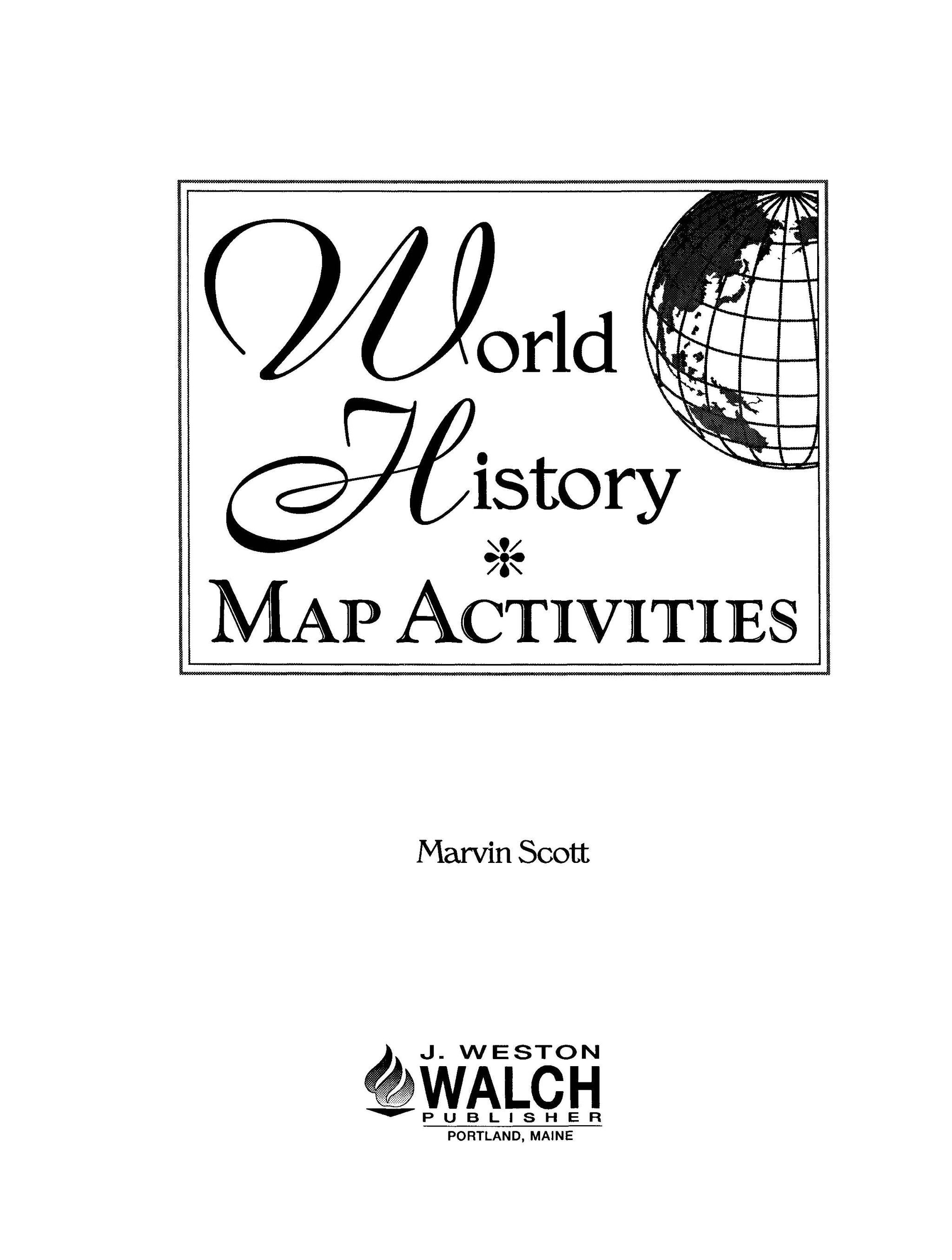 World History: Map Activities Book | History Books | History Textbooks ...