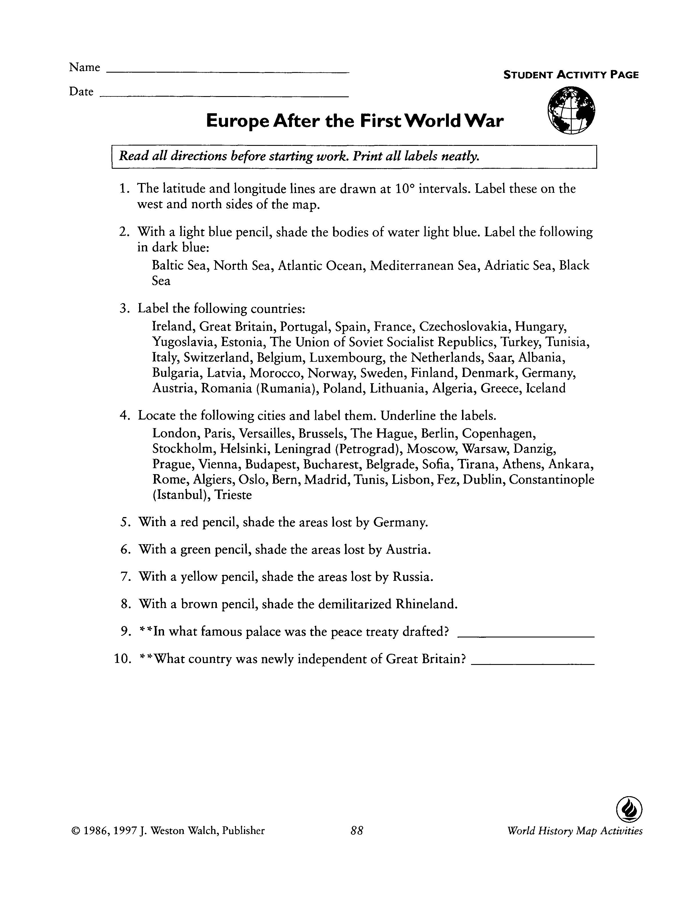 World History: Map Activities Book | History Books | History Textbooks ...